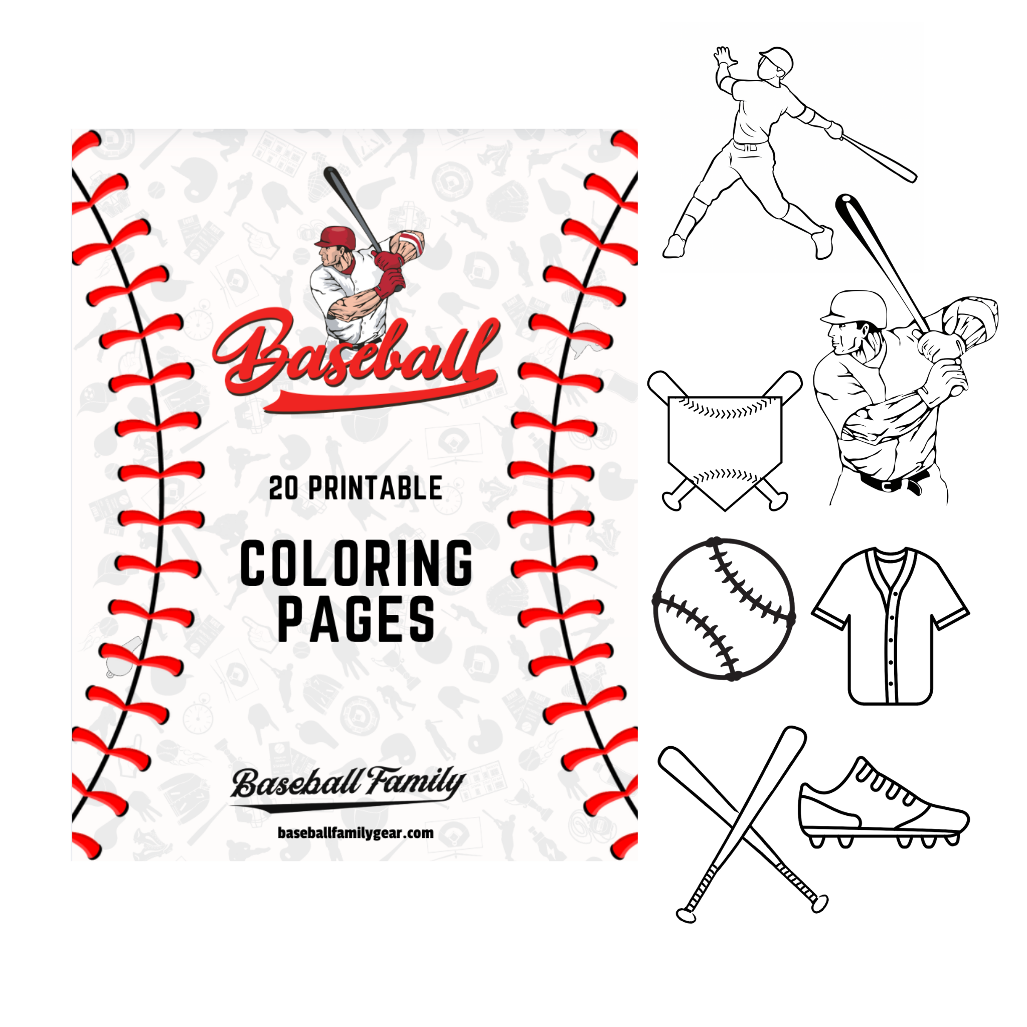 coloring pages of baseballs